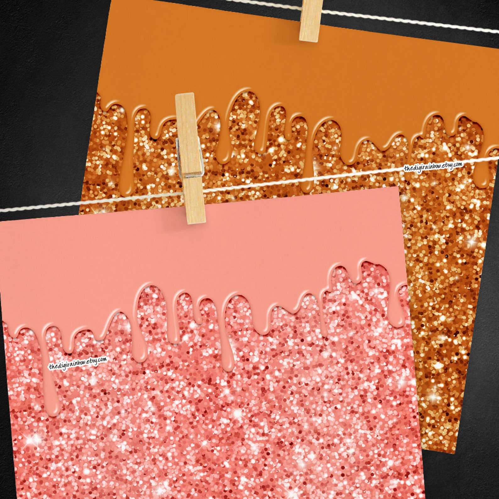 SALE 100 Rainbow Drips Digital Paper Seamless Glitter Pattern - Etsy