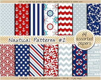 Anchor Digital Paper | Etsy