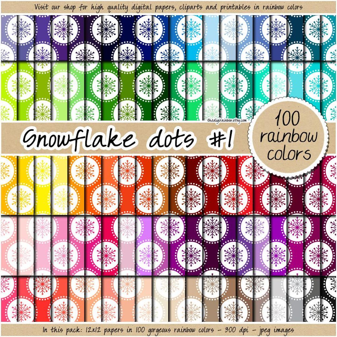 100 SEAMLESS Snowflake Digital Paper Christmas Background Printable ...