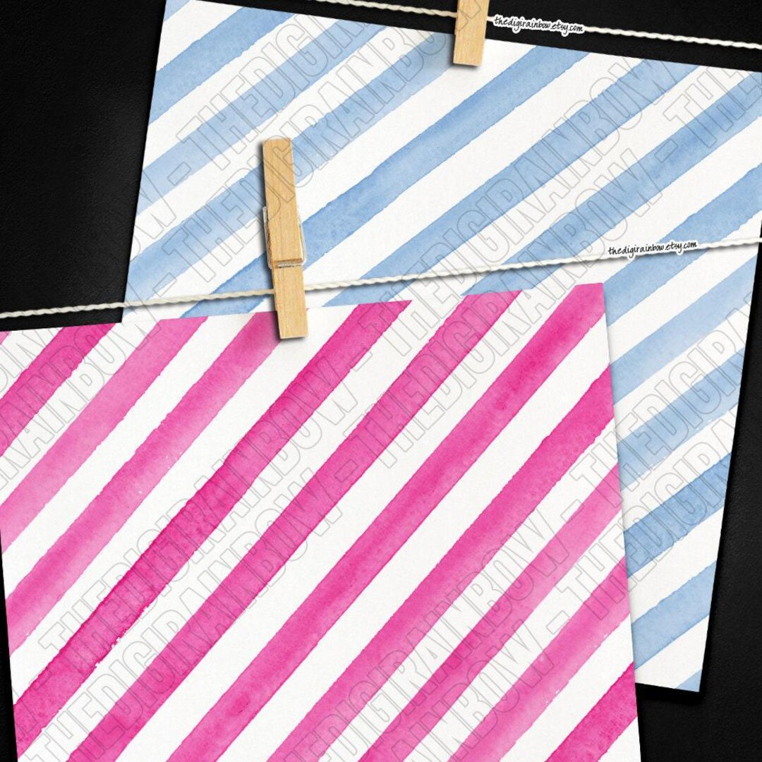 SEAMLESS Watercolor Digital Paper Pastel Stripes Digital Paper Rainbow ...