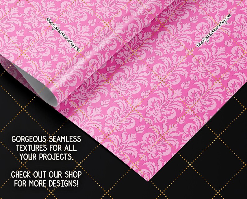 100 Seamless Wedding Digital Paper Damask Pattern Rainbow Printable ...