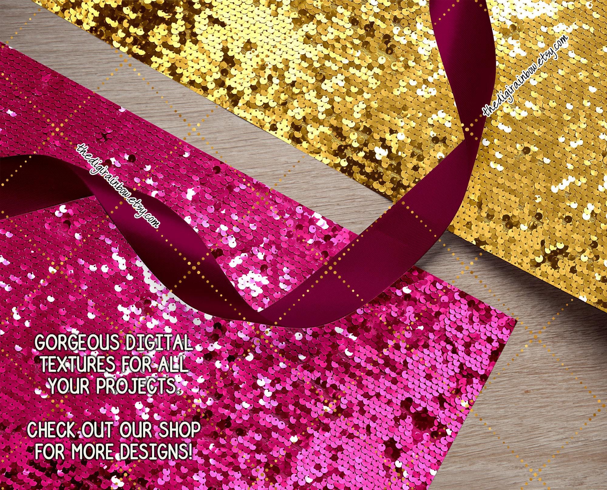 160 Shiny Sequin Digital Paper Rainbow Shimmer Pattern Glam Realistic ...