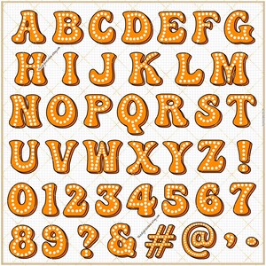 Groovy Dot Alphabet PNG Bundle Colorful Retro Letter Rainbow ...