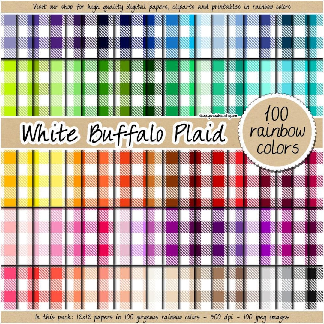 100 Seamless Buffalo Plaid Digital Paper Lumberjack Shirt Rustic ...