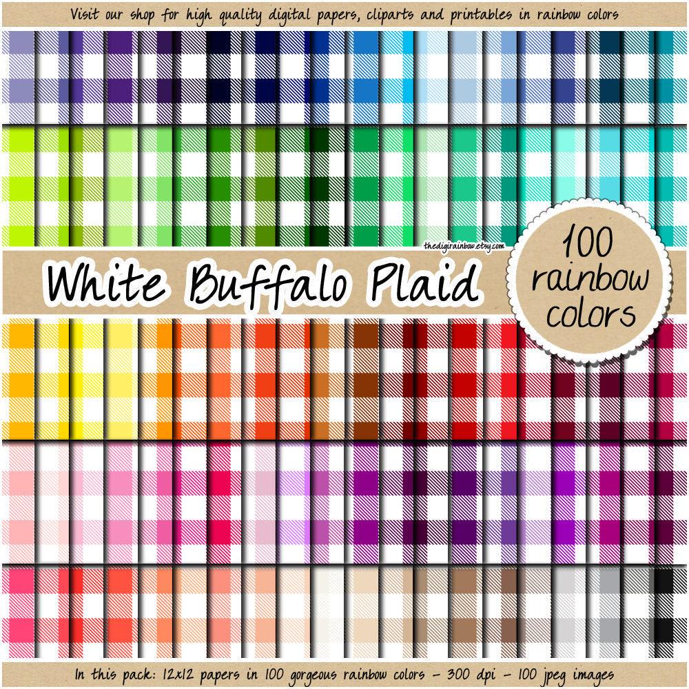 100 Seamless Buffalo Plaid Digital Paper Lumberjack Shirt Rustic ...