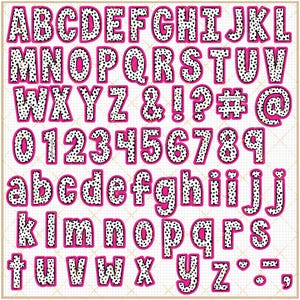 Dalmatian Dot PNG Alphabet Bundle Bright Color Letters Back to School ...