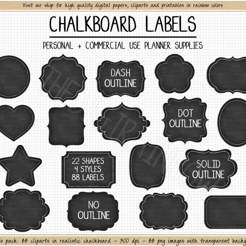 Chalkboard Label - Etsy