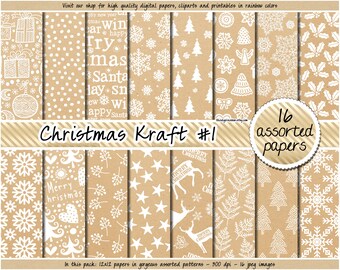 Digital Paper Kraft | Etsy