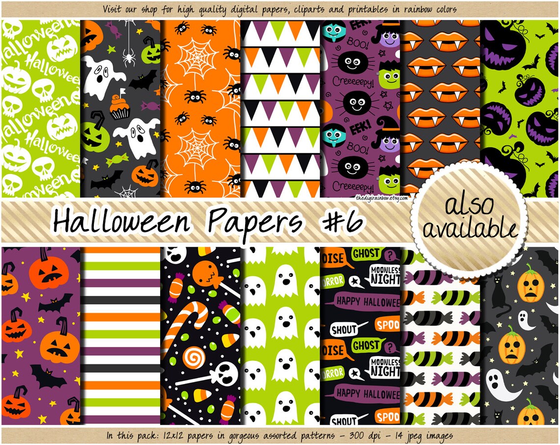 SALE Hocus Pocus Digital Paper Seamless Halloween Pattern - Etsy