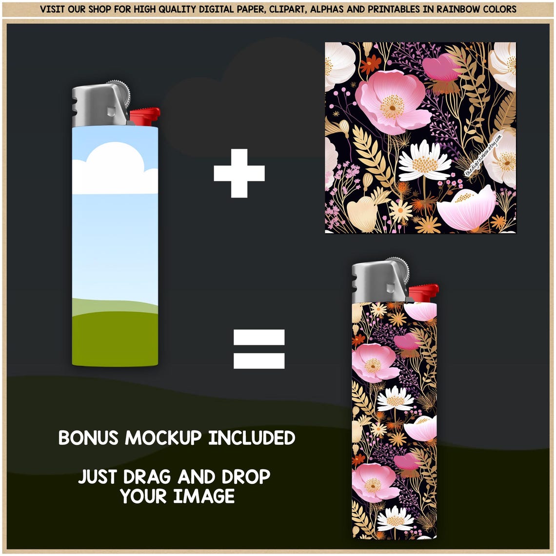 Lighter Label Editable Canva Template, Custom Lighter Wrapper Canva ...