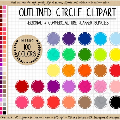 SALE 100 TAB Clipart Rainbow Tab Stickers Printable Planner - Etsy