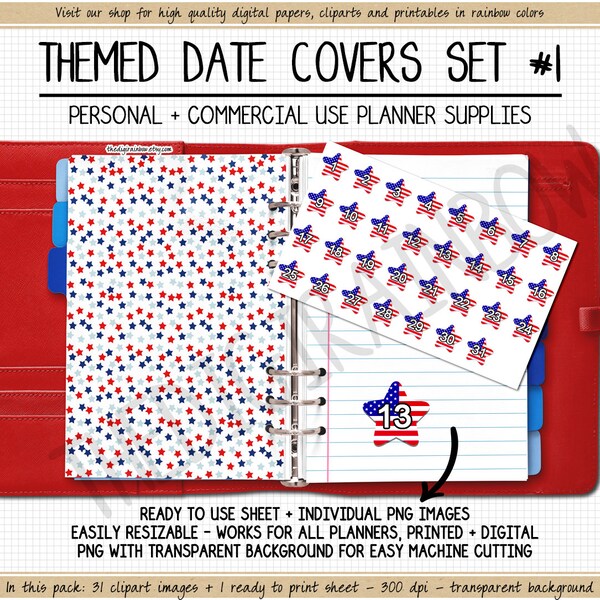 Printable Flag Date Covers - Etsy