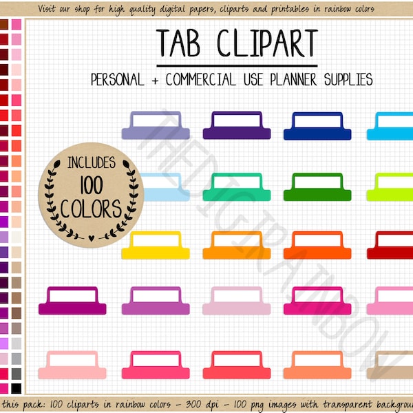 Tab Stickers - Etsy