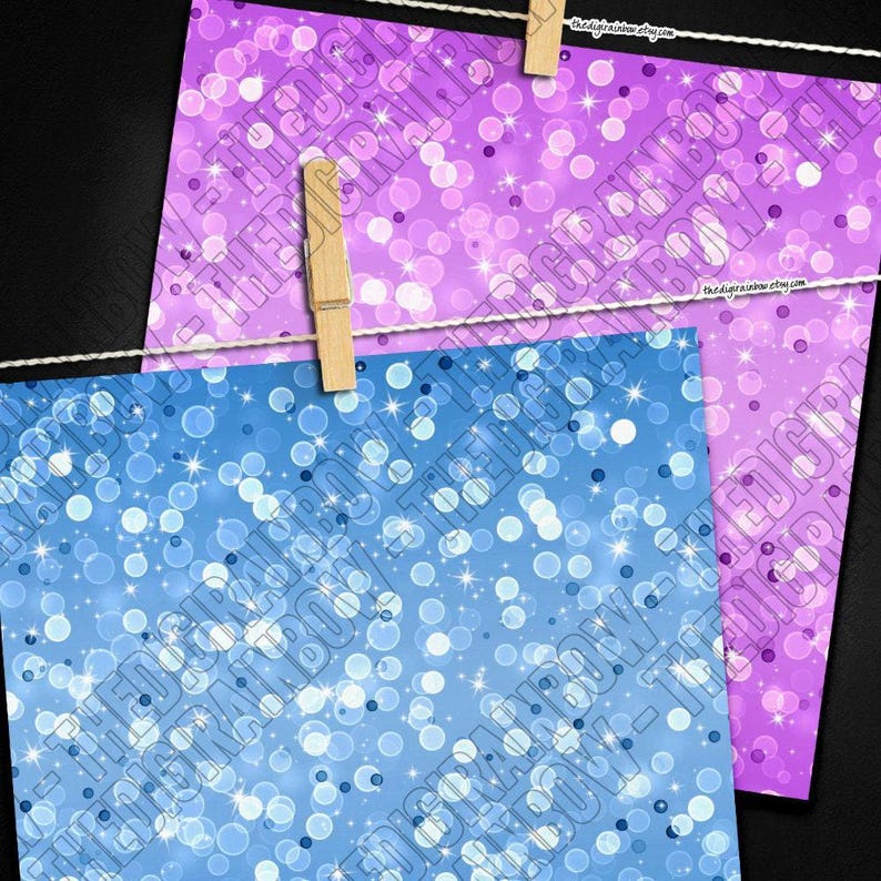 SALE 100 Bokeh Digital Paper Rainbow Glitter Texture Colorful Sequin ...