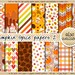 SALE Fall Digital Paper Pumpkin Spice Digital Paper Thanksgiving ...