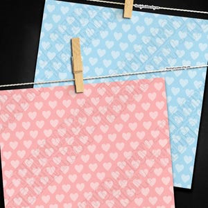 100 SEAMLESS Tinted Heart Digital Paper Rainbow Valentine's Day ...