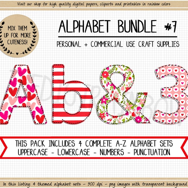 Alphabet Clipart - Etsy