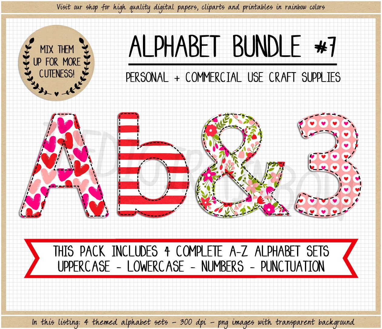 Papercraft Clip Art & Image Files Pink Alphabet Star Alphabet Letters ...