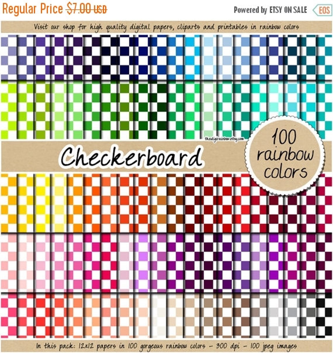 100 Seamless Checkerboard Digital Paper Checker Grid Geometric - Etsy