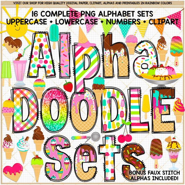 Ice Cream Letters - Etsy