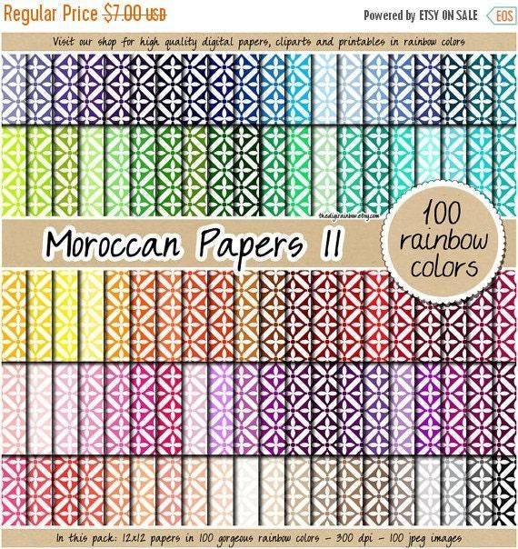 100 Quatrefoil Digital Paper Trellis Mosaic Tile Moroccan Digital ...