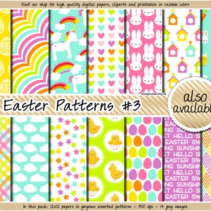 SALE Easter Digital Paper Chick Digital Paper Pastel Easter Clipart ...