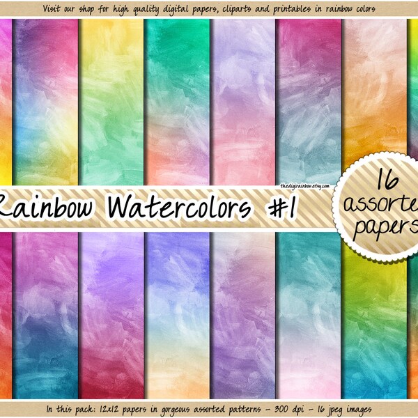 Bright Watercolor - Etsy
