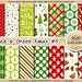 SALE Christmas Digital Paper Red and Green Christmas Digital Paper ...