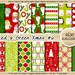 SALE Christmas Digital Paper Red and Green Christmas Digital - Etsy
