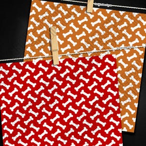 100 SEAMLESS Dog Digital Paper White Bone Pattern Dog Print Rainbow Pet ...