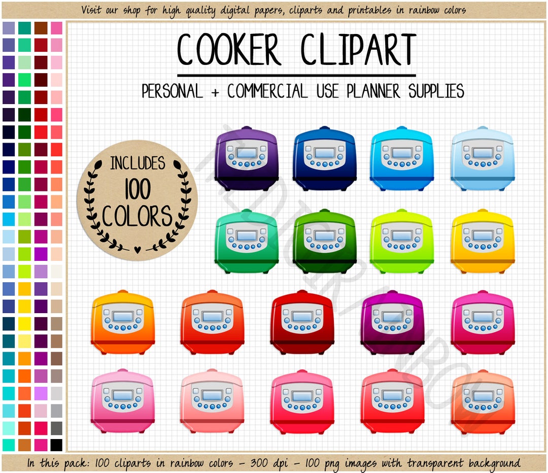 SALE 100 SLOW COOKER Clipart Crockpot Clipart Kitchen Clipart Kitchen ...