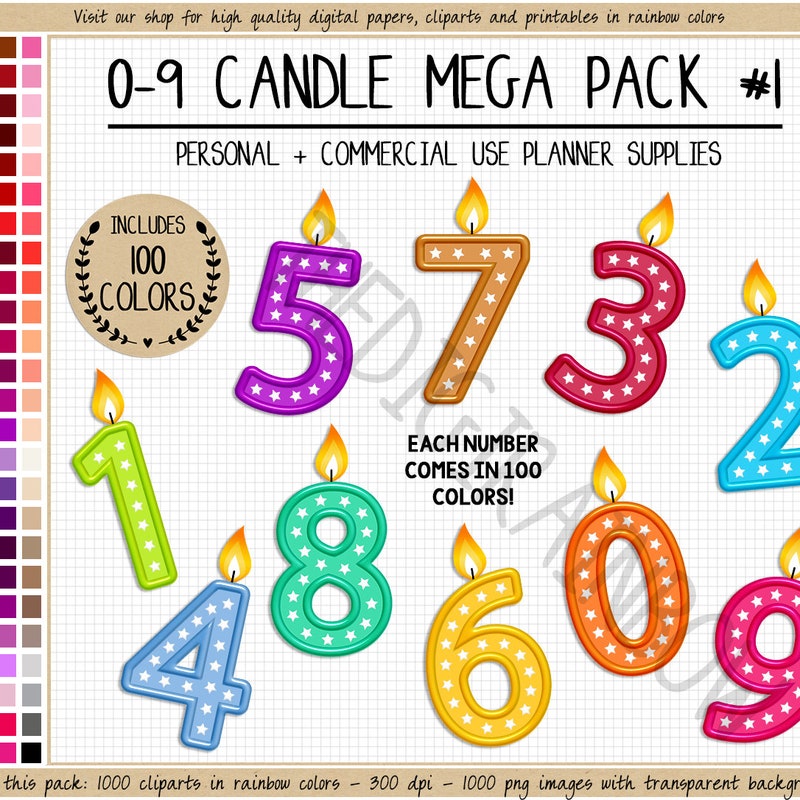 Candle Clipart - Etsy