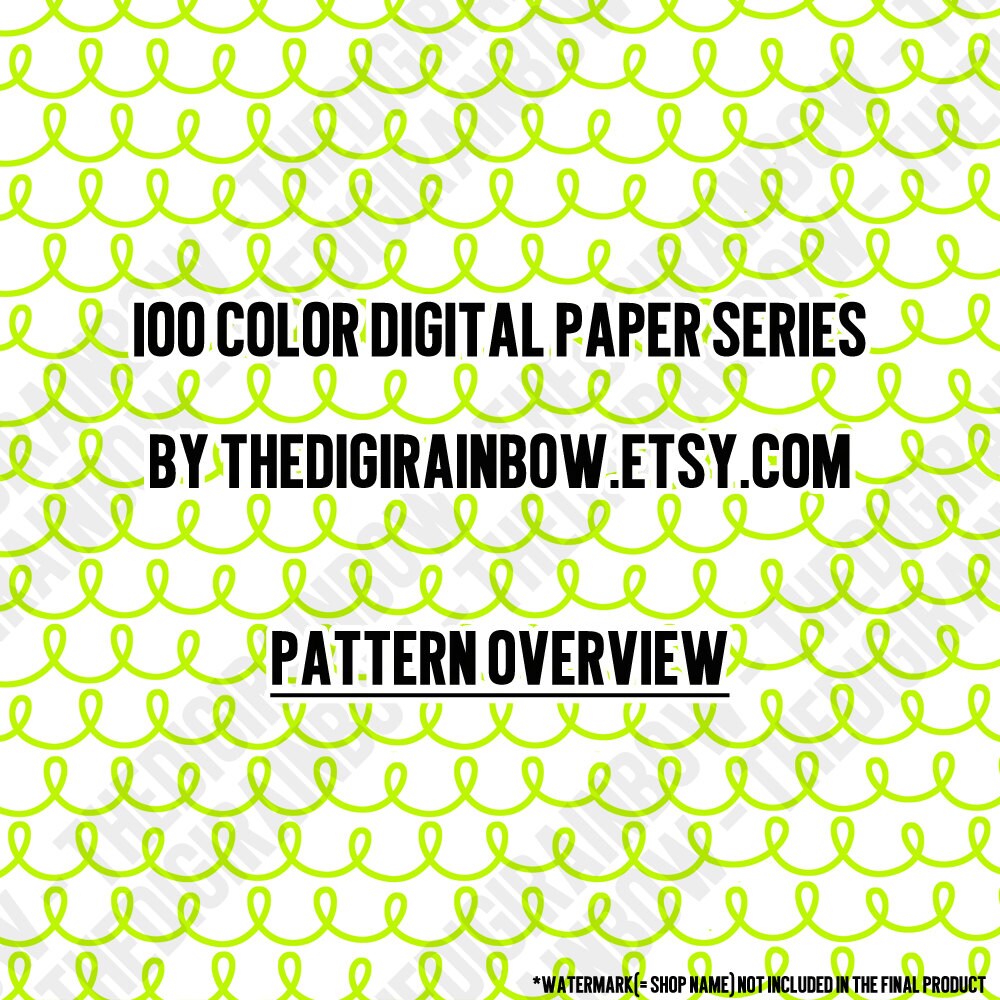 100 Rainbow Doodle Loops Digital Paper Colored Digital Paper - Etsy