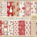 SALE Christmas Digital Paper Red Christmas Digital Paper Holiday ...