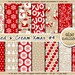 SALE Christmas Digital Paper Red Christmas Digital Paper Holiday ...