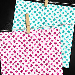 100 Seamless Floral Digital Paper Daisy Clipart Spring Pattern Colored ...