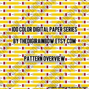 100 Pencil Digital Paper School Digital Paper Art Digital Paper Pencil ...