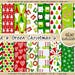 SALE Christmas Digital Paper Red and Green Christmas Digital Paper ...