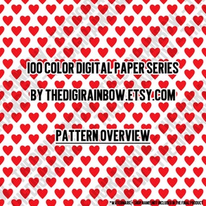 100 Rainbow Big Heart Digital Paper Valentine's Day - Etsy