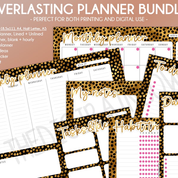 Leopard Monthly Planner - Etsy