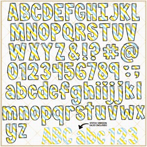 Lemonade Doodle Alphabet PNG Summer Alpha Letter Bundle Lemon Pattern ...