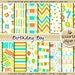 SALE Birthday Digital Paper Boy Digital Paper Birthday Banner Party ...