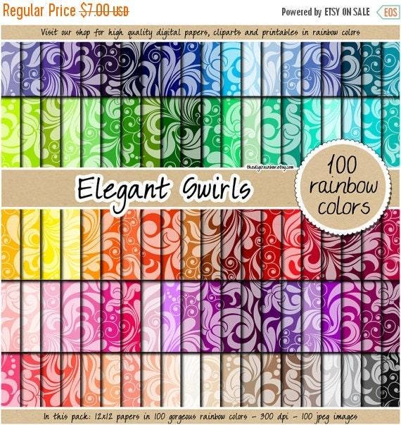 Swirl Damask Wedding Clip Art