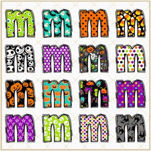 Halloween Alphabet Doodle PNG Letter Candy Corn Font Frankenstein ...