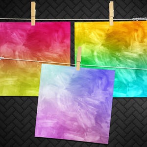SALE Watercolor Digital Paper Rainbow Gradient Digital Paper Paint ...