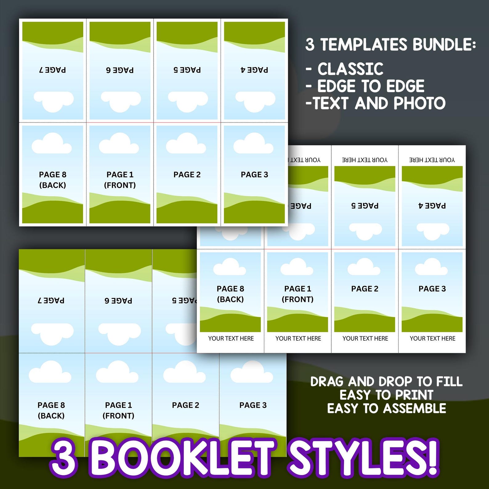 Booklet Editable Canva Template, Booklet Template, Mini Coloring Book ...