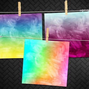 SALE Watercolor Digital Paper Rainbow Gradient Digital Paper Paint ...