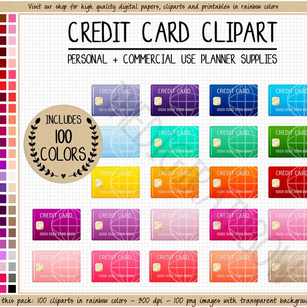 Credit Card Stickers - Etsy