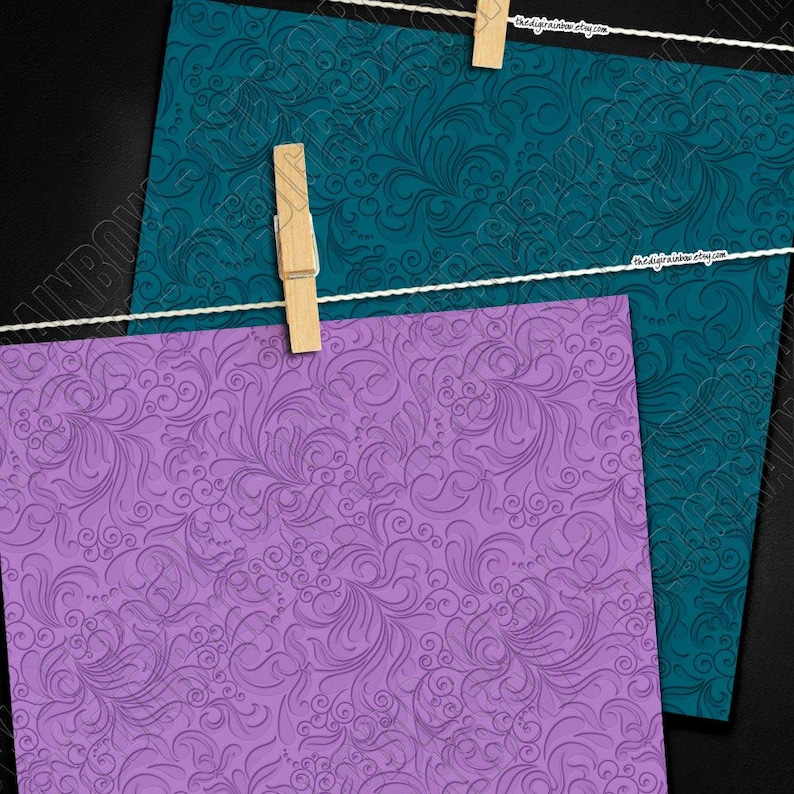 SALE 100 Swirl Digital Paper Damask Background Luxury Wedding Printable ...