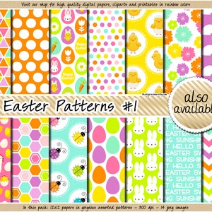 SALE Easter Digital Paper Chick Digital Paper Pastel Easter Clipart ...